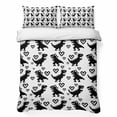 Abstract Dinosaurs Love Hearts 3 Pieces Quilt Set,1 Quilt with 2 Shams ...