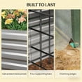 Raised Garden Bed, Galvanized Steel Planter Box with Crop Cage and ...