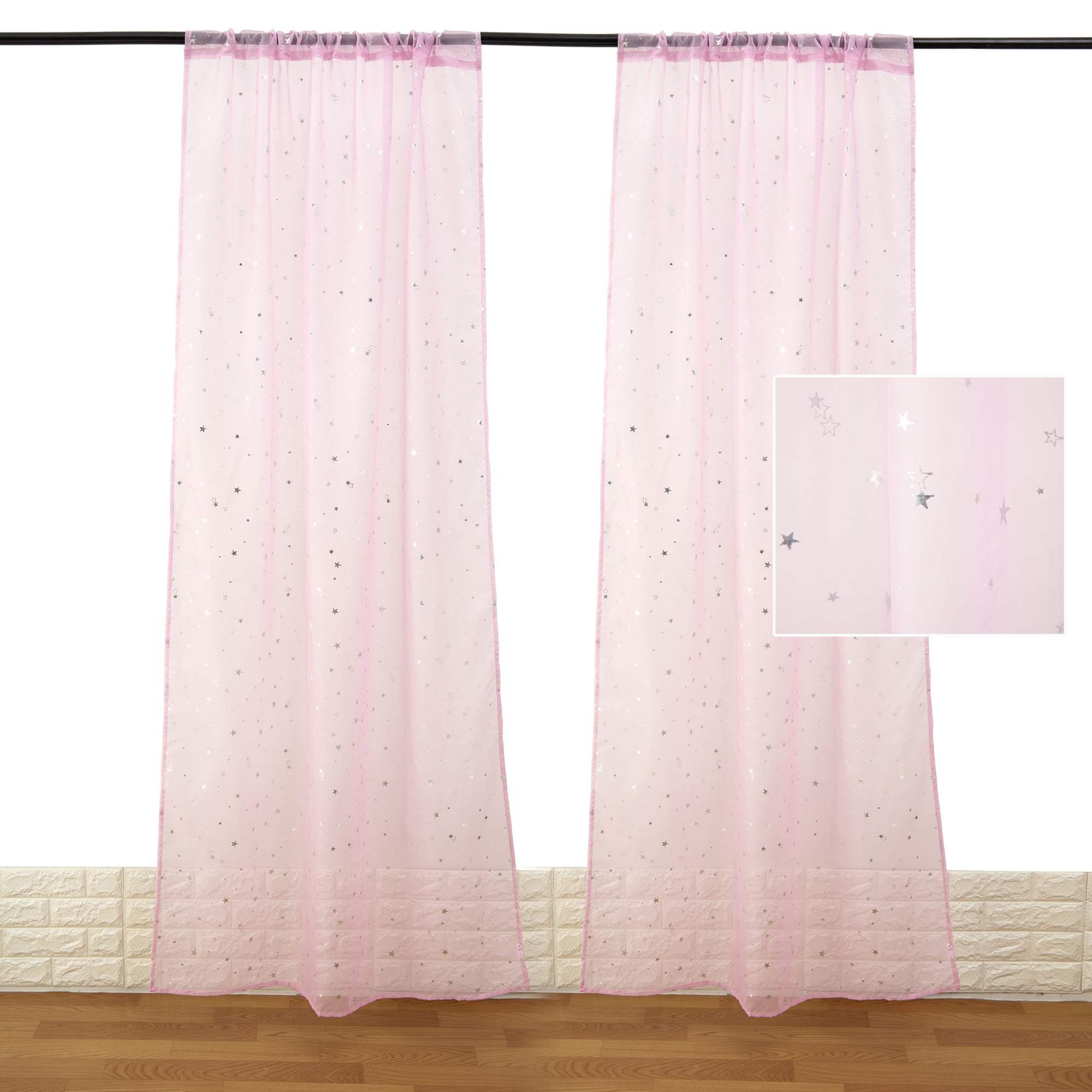 LELINTA Sheer Curtains 40 x 78 inch (W x L) Voile Sheer Window Curtains ...
