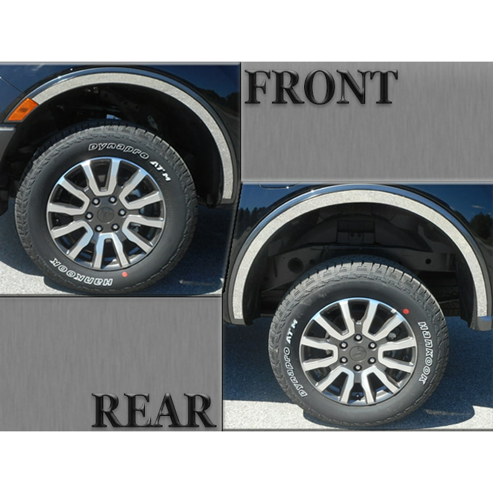 Stainless Steel Wheel Well Trim 4Pc Fits 2019-2020 Ford Ranger WQ59345 ...