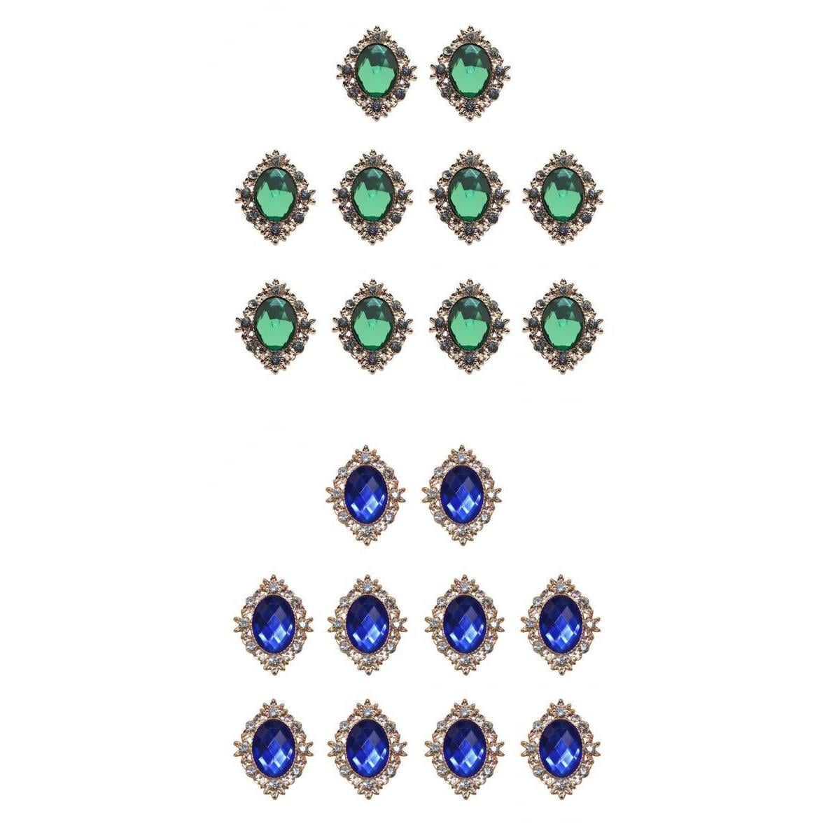 20Pack Rhinestone Diamante Pearl Flatback Buttons Embellishment DIY ...