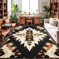 Area Rug 5x8ft, Retro Abstract Ethnic Tribal Texture Washable Rugs for ...