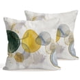 Abstract Ink Pillow Covers Set of 2, Green Yellow Blue Ink Splatter ...