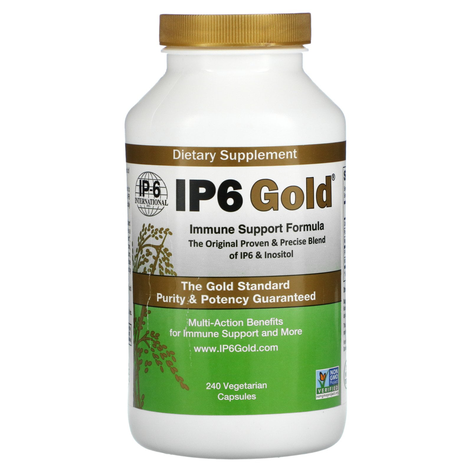 IP6 Gold, Immune Support Formula, 240 Vegetarian Capsules, IP-6 ...