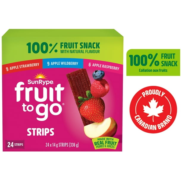 SunRype Fruit to Go 100% Fruit Snack Pack, 24 x 14 g - Walmart.ca