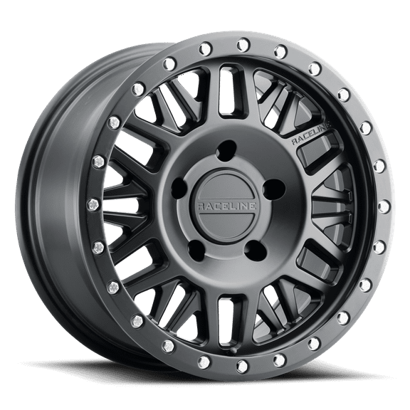 Raceline 935B-DEFENDER 18" Cast Aluminum Wheel, DEFENDER BLACK 18X9 ...