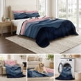 78x90in Quilt Bedding Set, Watercolor Abstract Landscape Lightweight ...