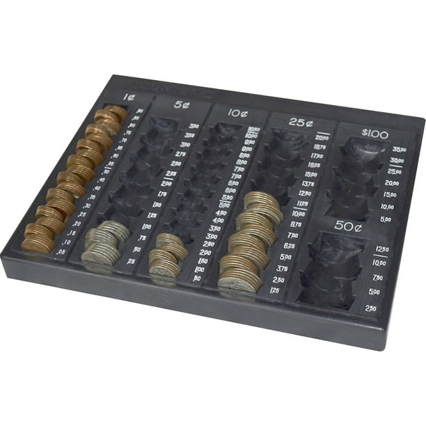 MMF, MMF221611004, Countex II Coin Tray, 1 Each, Black - Walmart.com