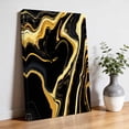 Canvas Wall Art Black Gold Canvas Art Print Marble Luxury Abstract ...