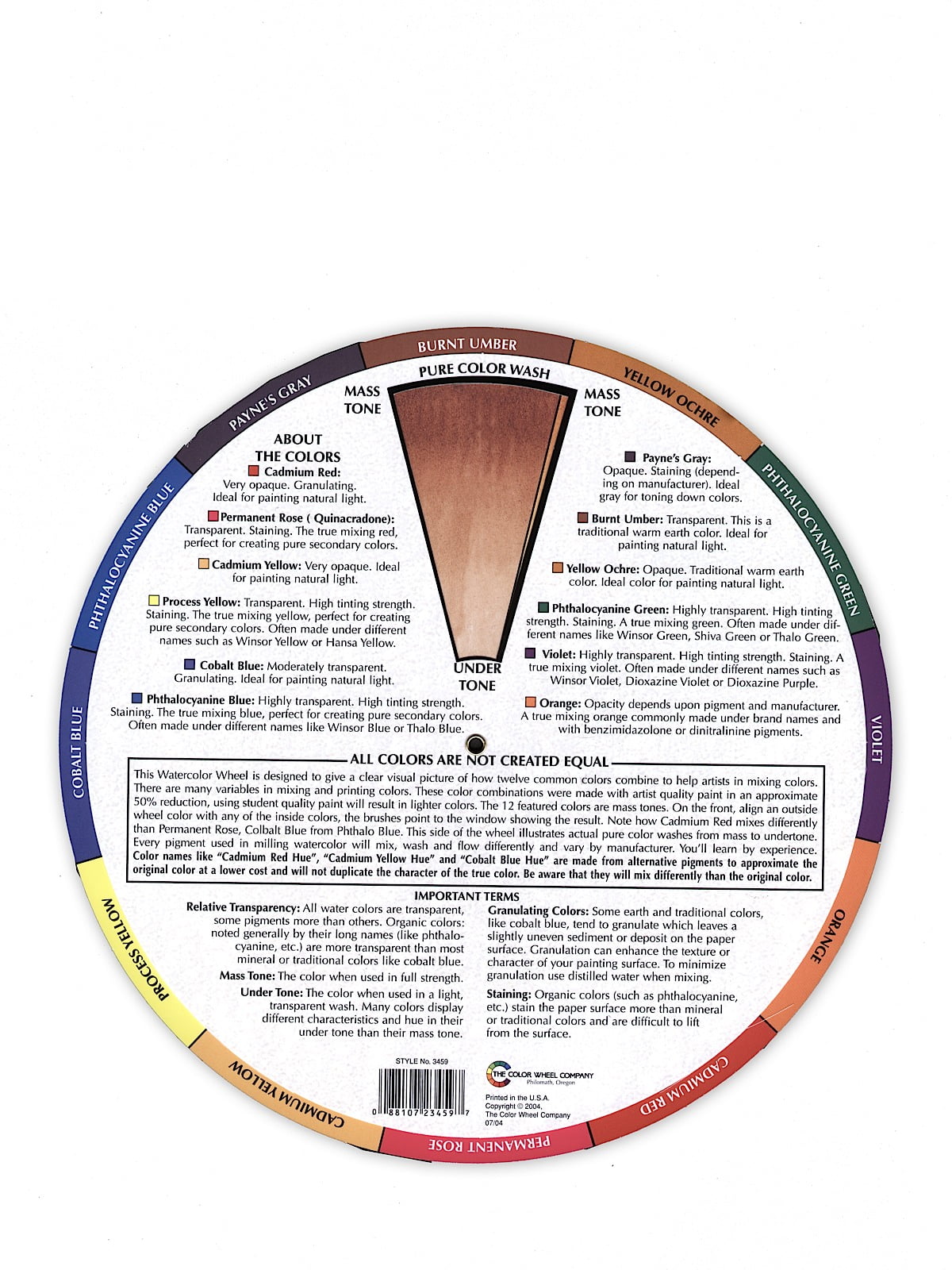 Watercolor Wheel watercolor color wheel (pack of 2) - Walmart.com