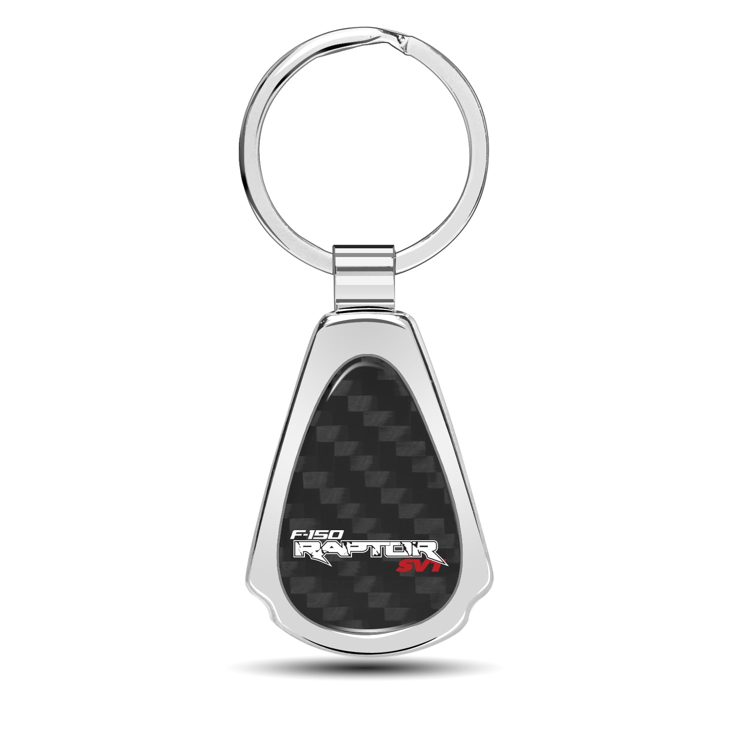 Ford F-150 Raptor SVT Real Black Carbon Fiber Chrome Metal Teardrop Key ...