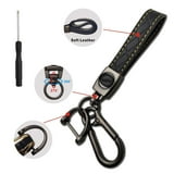 AJLOTMO for Jeep Key Fob Cover with Leather Keychain Soft TPU ...