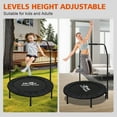 40" Mini Trampoline with Adjustable Foam Handle, 400LBS Max Load, Black ...