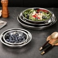 Pretyzoom 1Pc Stainless Steel Kitchen Plate with Smooth Edges Plated ...