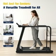 Hapycity Long Handrail Treadmill with Desk Walking Machine Heart Rate ...