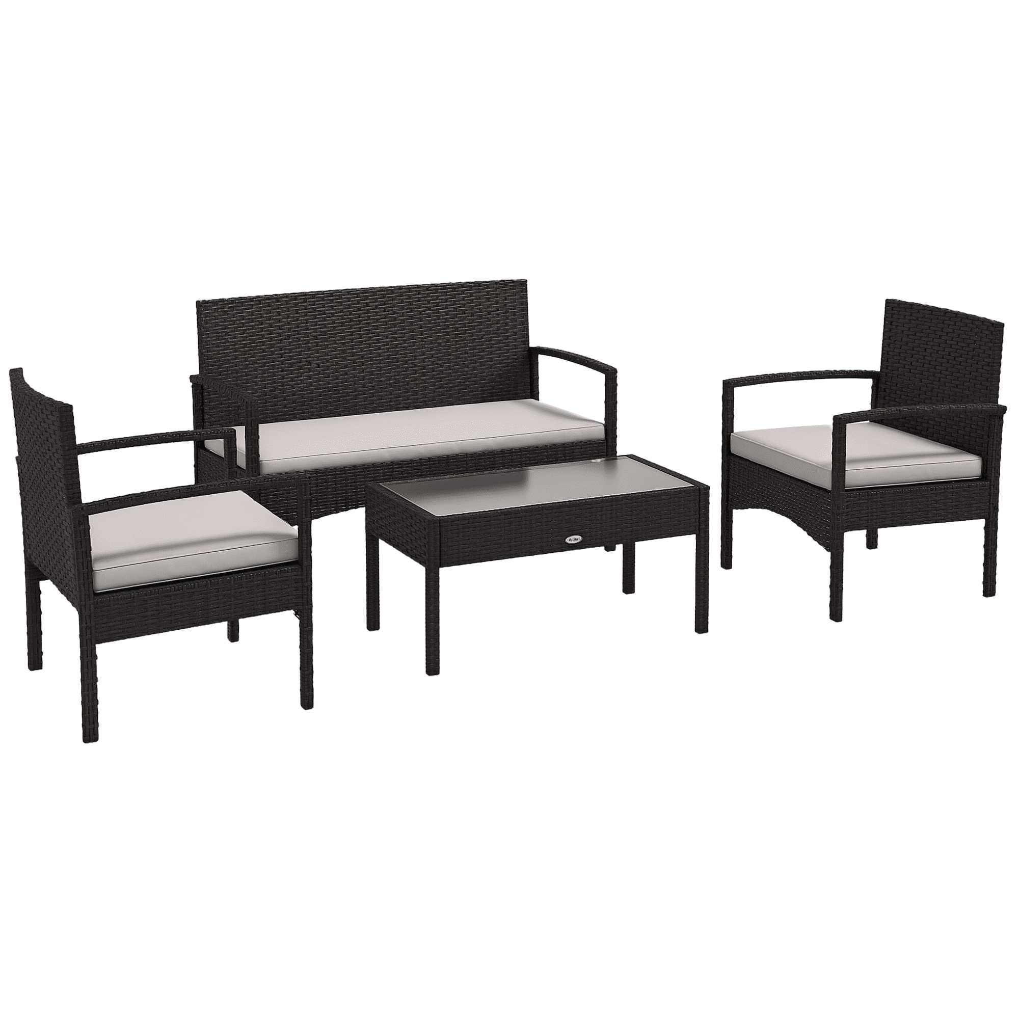 Click here for Outsunny Outdoor Wicker Conversation Set With Sofa... prices