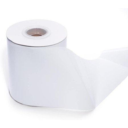 SHIJI65 White Shiny Metallic Streamer Roll, 4 Inches x 500 Feet ...