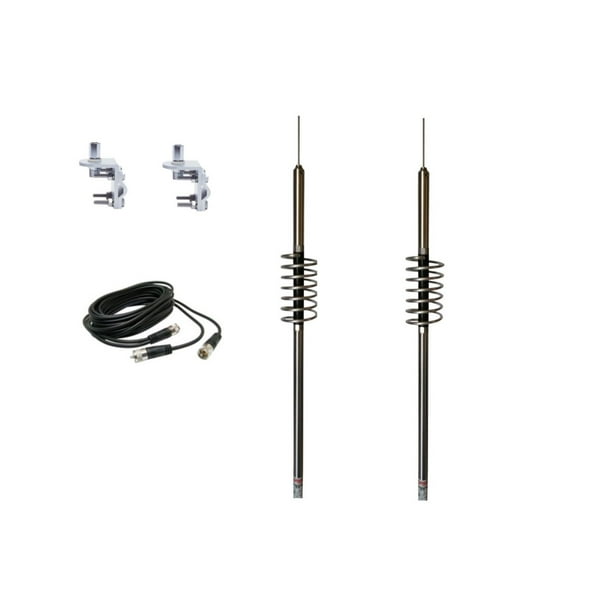 DUAL PREDATOR 10K K-1-17 CB, HAM ANTENNA 12FT DUAL COAX, 2 RV1 BRACKETS ...