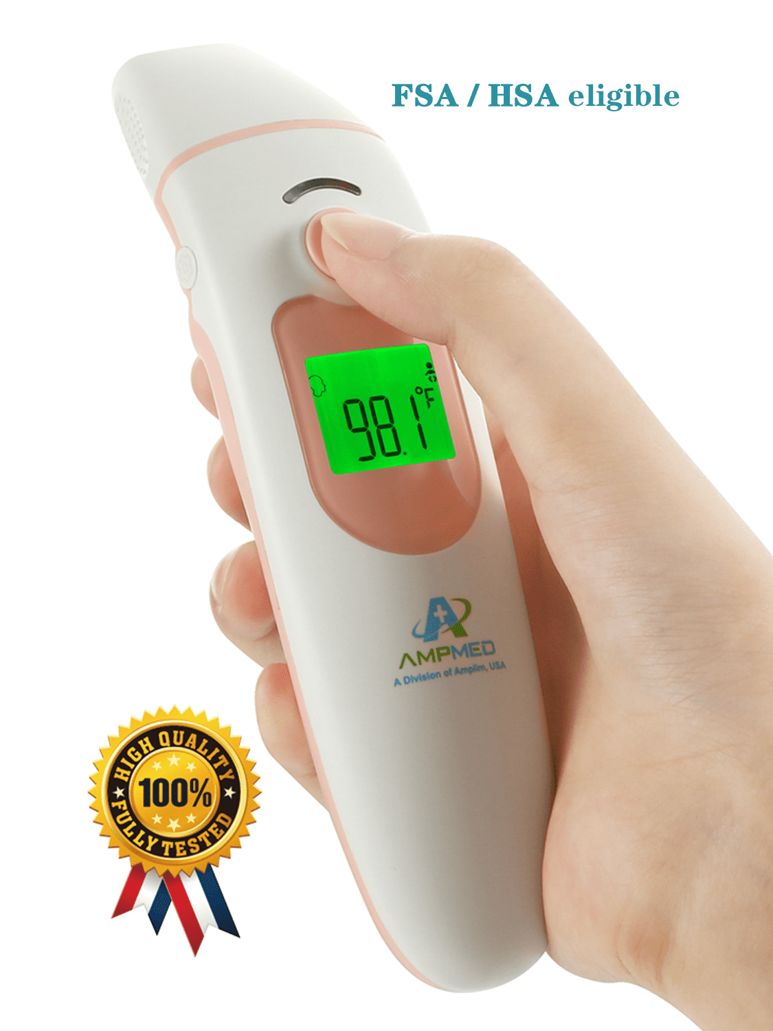 Amplim Touchless Forehead and Ear Thermometer, Touch Free/Non-Contact ...