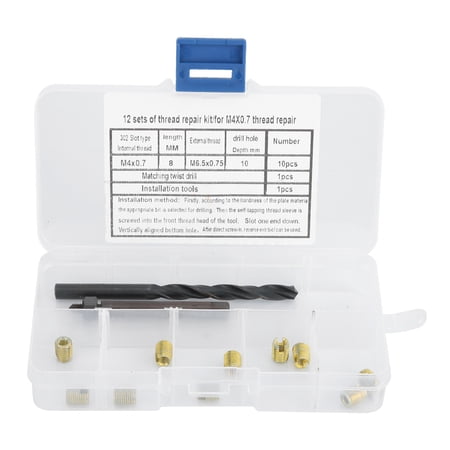 Self Tapping Thread Insert 12pcs M4x0.7 Thread Repair Kit Self Tapping ...