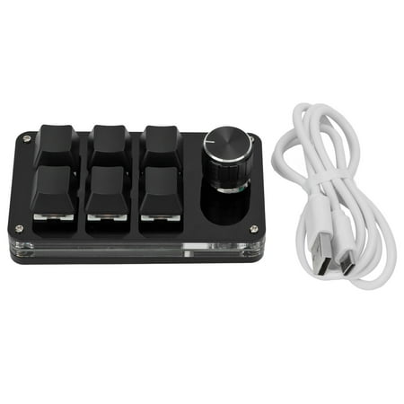One Handed Mechanical Keyboard Multifunction 6 Key Mini Gaming Keypad ...