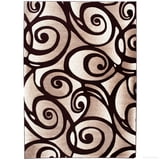Allstar Burgundy Woven Hand Carved Evolution Swirl Design Area Rug (5 ...