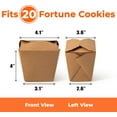 50 Pack 26 oz Chinese Take Out Boxes - 4.2x3.6” Plain Kraft Paperboard ...