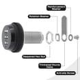 Black 6pcs 1-1/8" Cylinder Combination Cam Lock Hardware for Cabinets ...