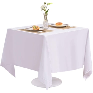 Hiasan White Tablecloth for Rectangle Tables - Waterproof Washable ...