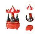 Holiday Carousel Music Box Musical Rotating Christmas Tree Ornament ...