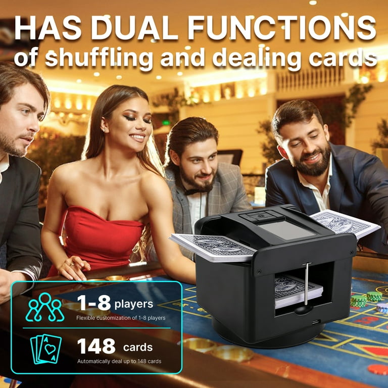 Shuffluxe Card Dealer Automatic 2 In 1 Card Shuffler And Dealer 5200mah ...
