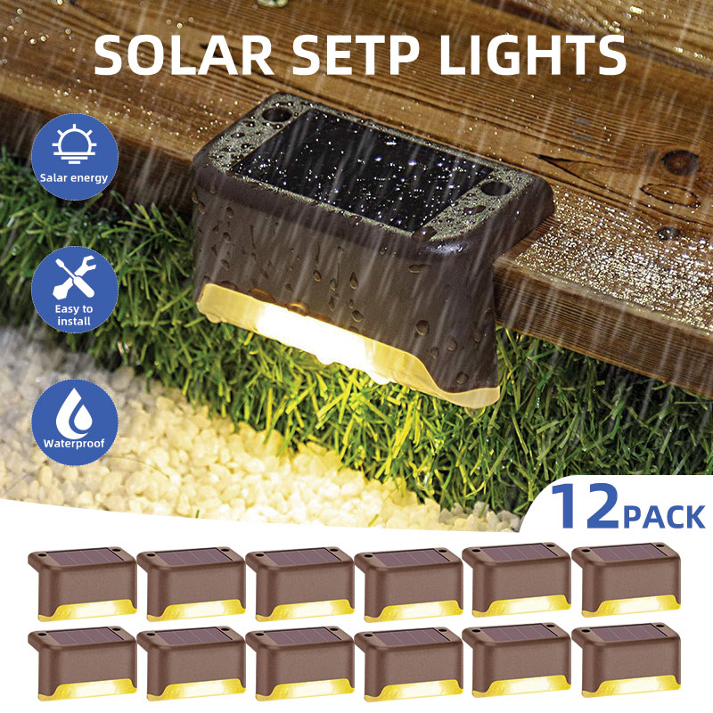 Litom Solar Step Lights with Waterproof for Outdoor, Stairs, Fence ...