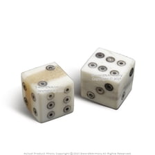 Genuine White Bone Gambling Handmade Dice Inlaid Pips Dungeon Game ...