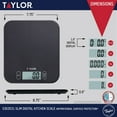 Taylor Antimicrobial 11Lb Kitchen Scale Black, Digital Food and Meat ...