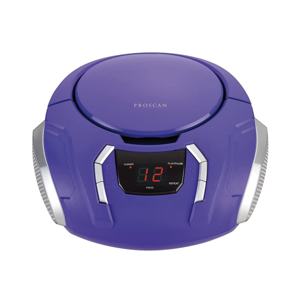 Restored Proscan Portable CD Radio Boombox, Purple, PRCD261 [Refurbished] - Walmart.com
