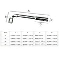 L Shaped Angled Hexagonal Socket Wrench Steel Double Ended Elbow Pipe ...
