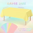 12Pcs Pastel Rainbow Mix Disposable Plastic Tablecloths, Rectangle ...