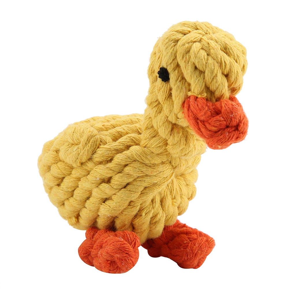 Ejoyous 1Pc Cute Duck Shaped Dog Toy Cotton Rope Dogs Puppy Chew Fetch ...