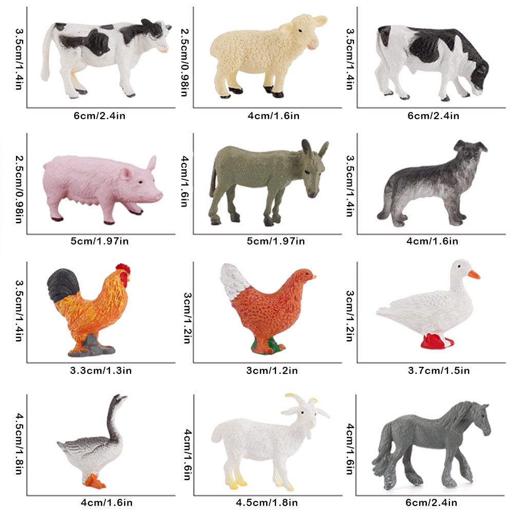 Click here for Ziyahi 12 Pieces Lightweight Farm Animal Each Doll... prices