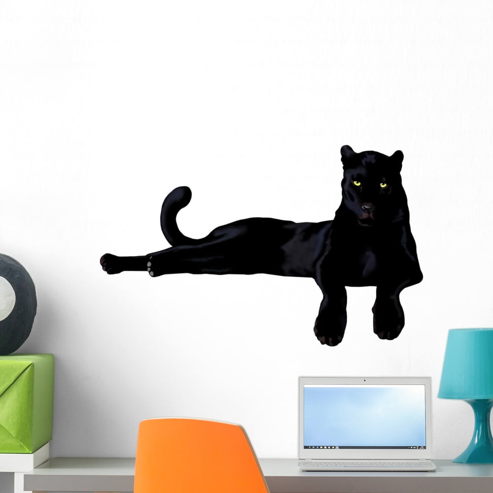 Pantera Nera Digital Paint Wall Mural Decal Sticker, Wallmonkeys Peel ...
