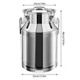 30L Milk Can, Heavy Duty Milk Container with Lid, Stainless Steel Milk ...
