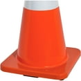 Global Industrial 28"" Traffic Cone Reflective Solid Orange Base 7 lbs ...