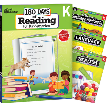 180 Days of Reading for K-6, Set of 7 Assorted Reading Workbooks, One ...