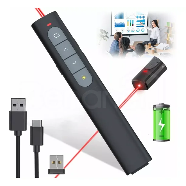 Apuntador Presentador Láser Inalámbrico Recargable Usb 2.4g | Walmart ...