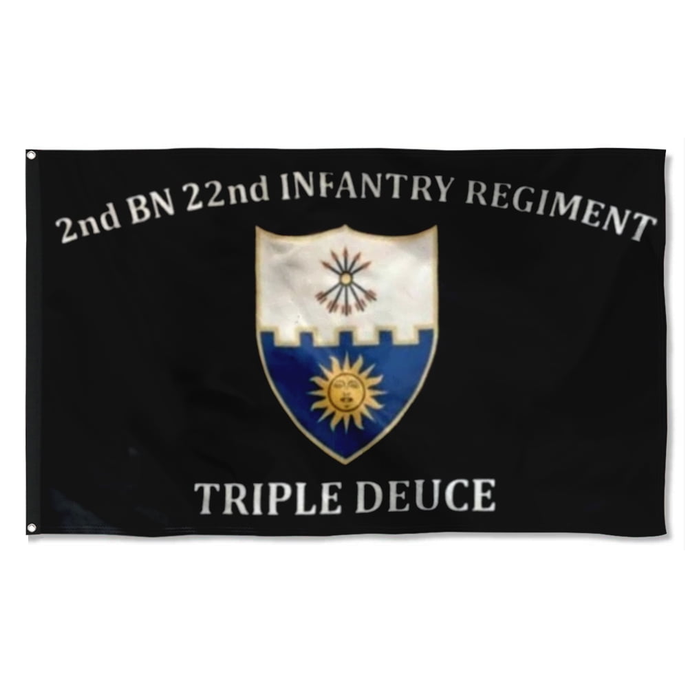 22nd Infantry Regiment Flag 3x5Feet Military Banner with 2 Brass ...