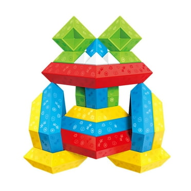Hape: Space Monster Stacking Blocks - 54pc Wooden Colorful Various ...