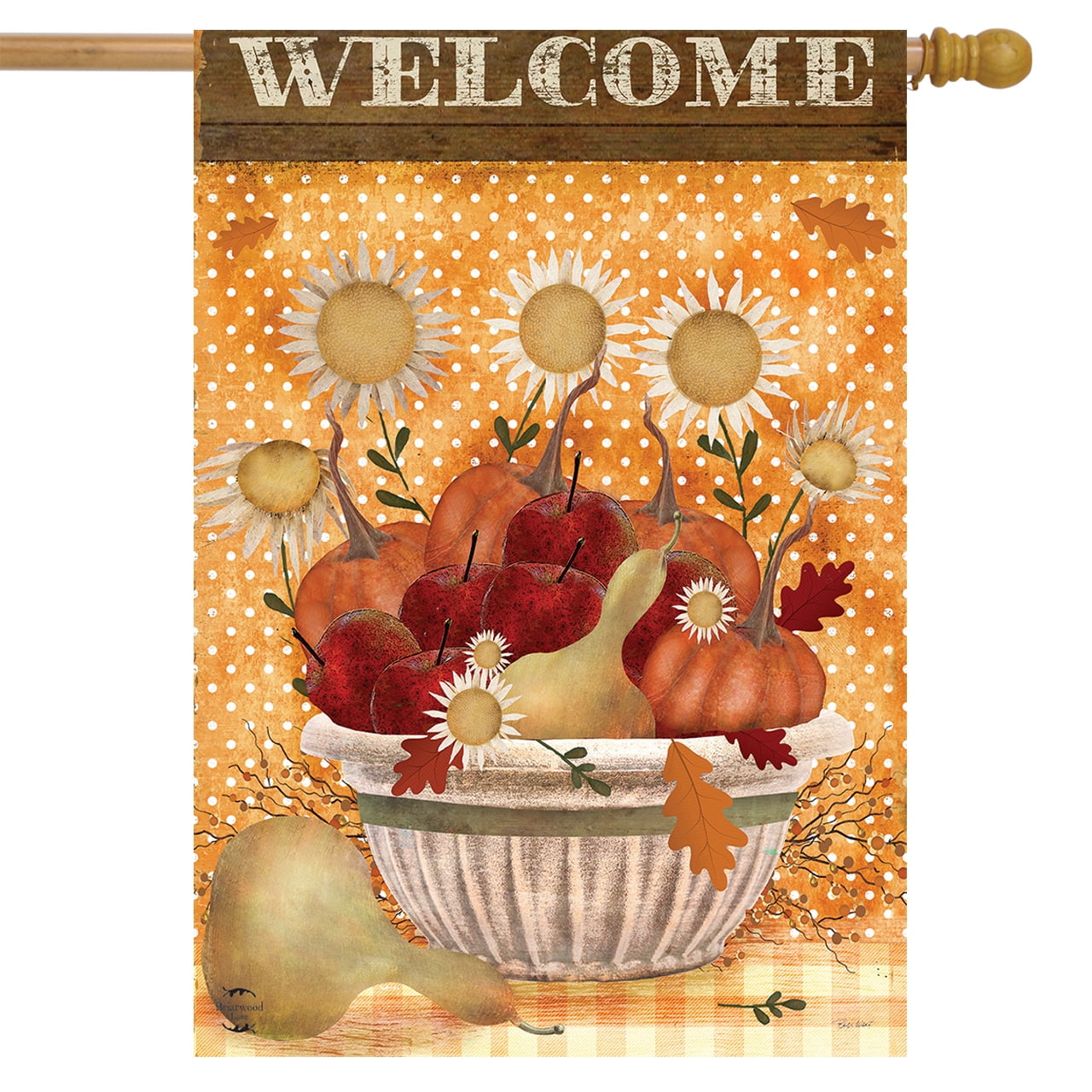 Harvest Bounty Autumn House Flag Primitive Fall Welcome 28" x 40 ...