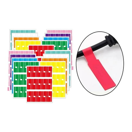 600 Pcs Tear Resistant Wire Identification Label Colorful Water Cord ...