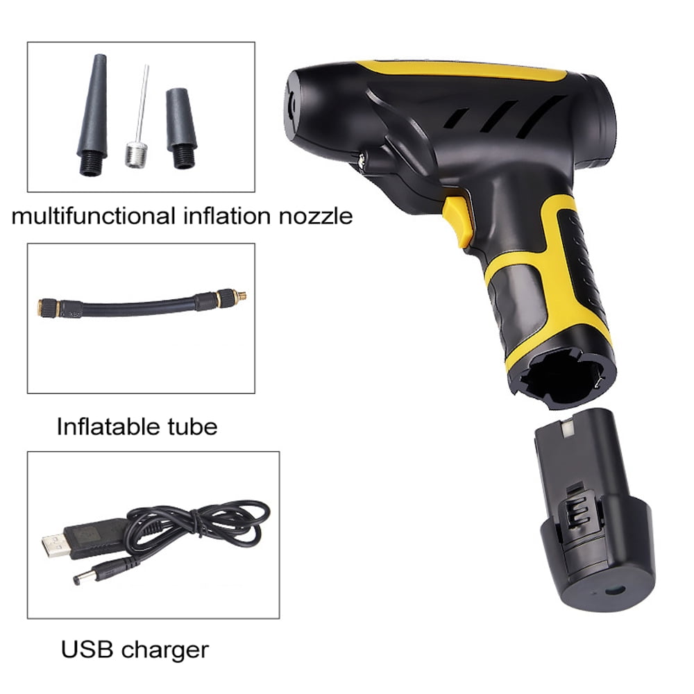 120W Wireless Car Air Compressor Handheld USB Rechargeable Tire ...