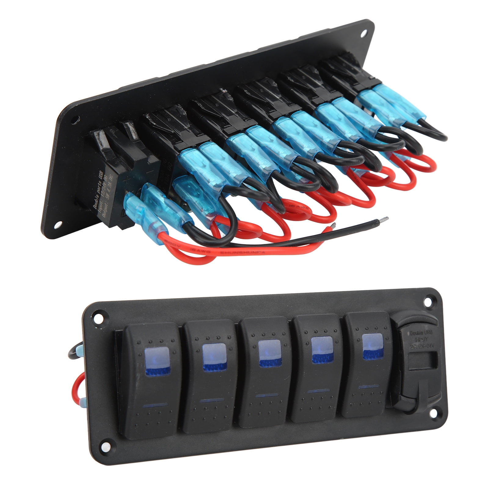 Rocker?Switch?Panel, On?Off?Rocker?Switch?Panel Rugged 5?Gang For Car ...